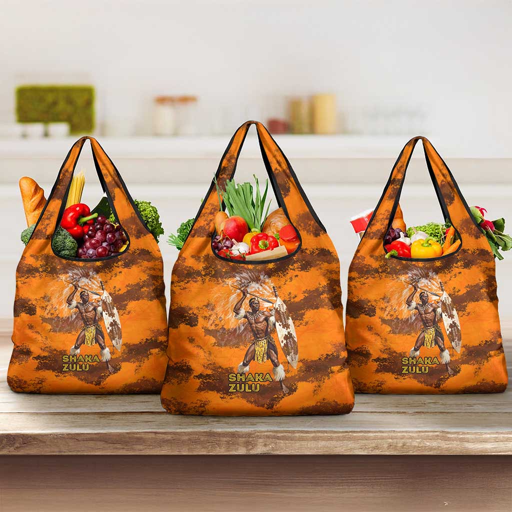 Shaka Zulu Grocery Bag Warrior Fiery Roaring Lion - Never Retreat Never ...