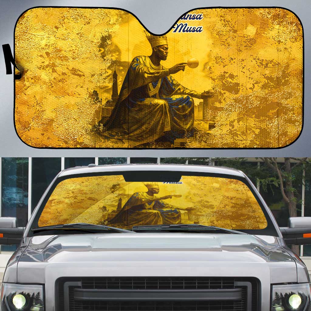 Mansa Musa Auto Sun Shade Golden Legacy Theme Ancient Map Regal ...
