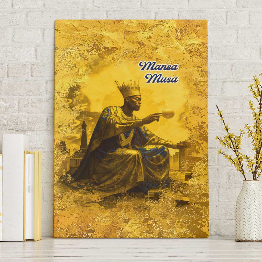 Mansa Musa Canvas Wall Art Golden Legacy Theme Ancient Map Regal ...