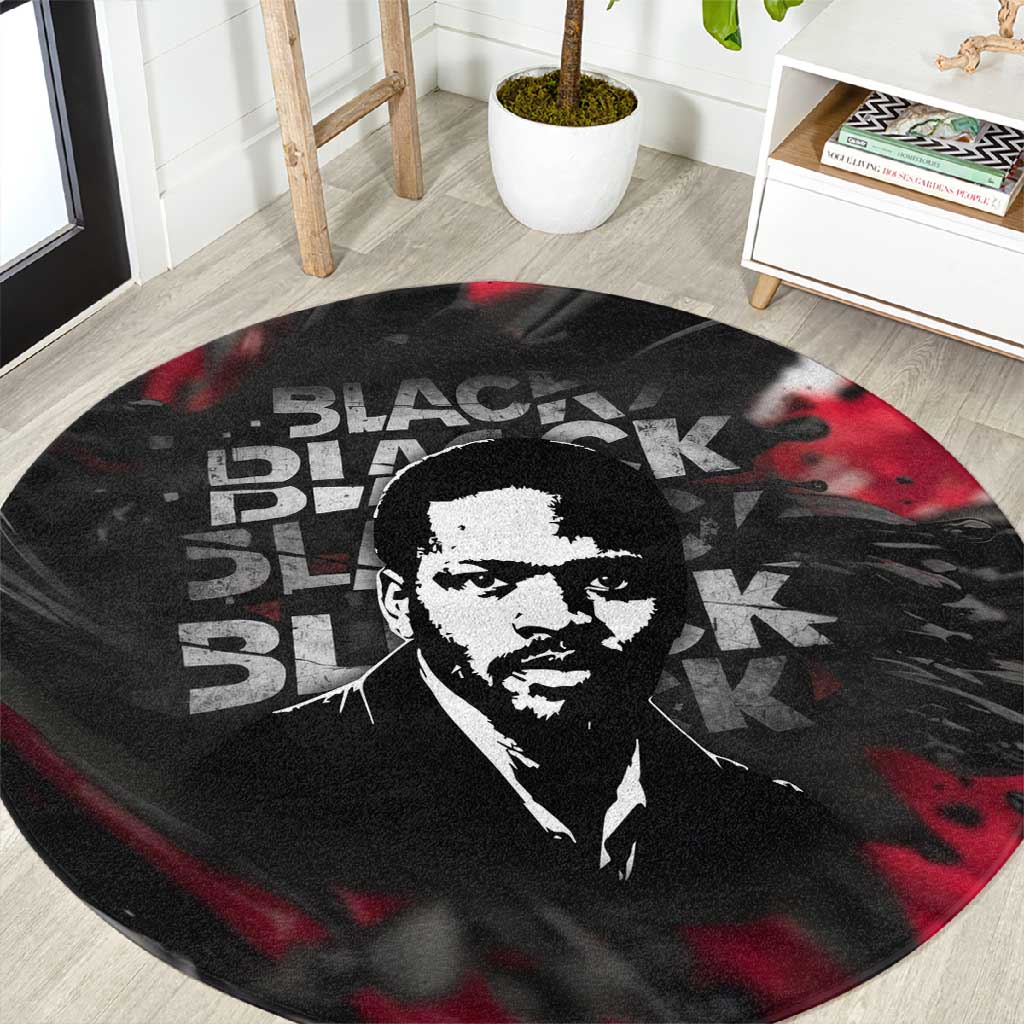 Steve Biko Round Carpet with Black Consciousness Portrait, Power Fist ...