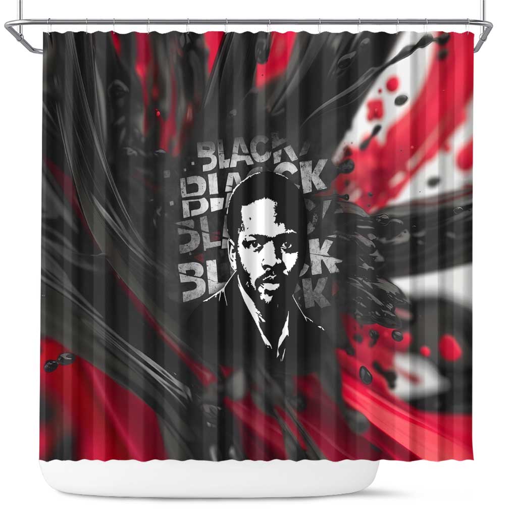 Steve Biko Shower Curtain with Black Consciousness Portrait, Power Fist ...