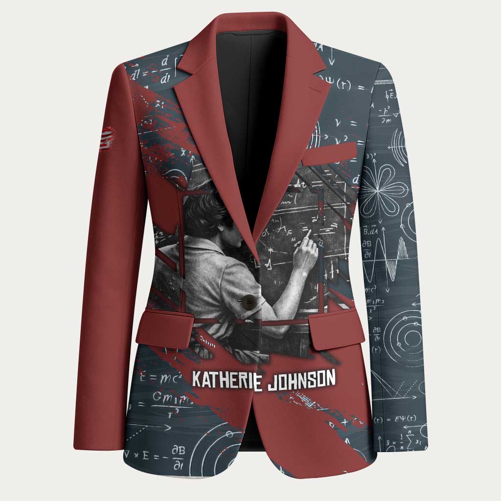 Katherine Johnson Blazer with Chalkboard Math Scene, Verify the Numbers ...