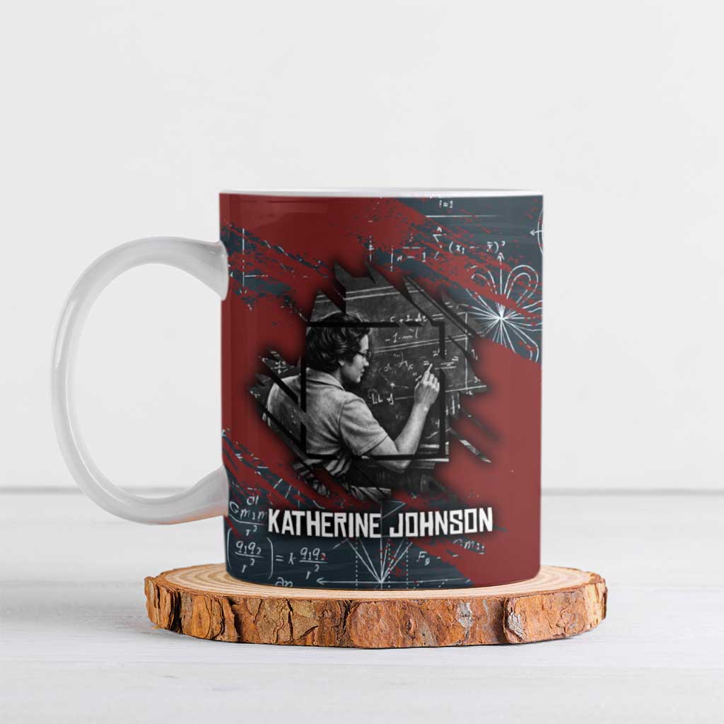Katherine Johnson Ceramic Mug with Chalkboard Math Scene, Verify the ...