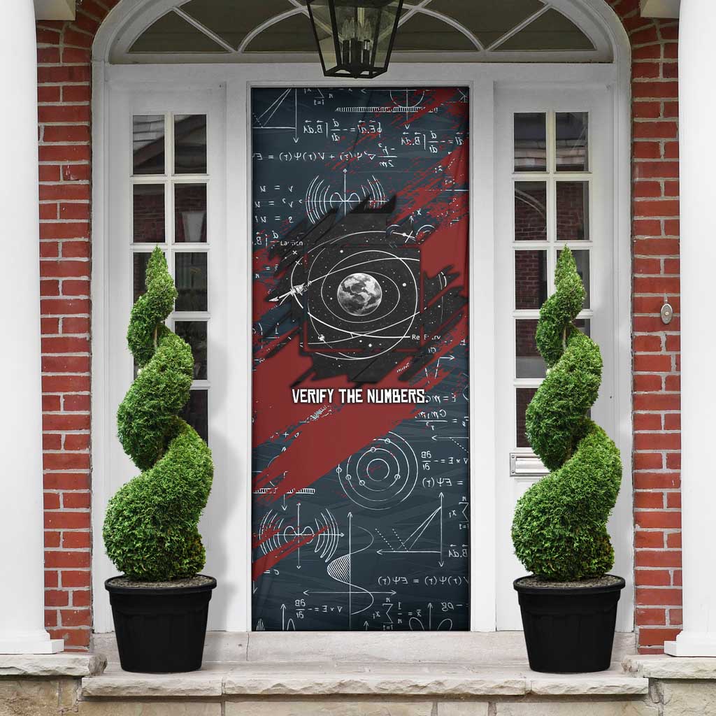 Katherine Johnson Door Cover with Chalkboard Math Scene, Verify the ...