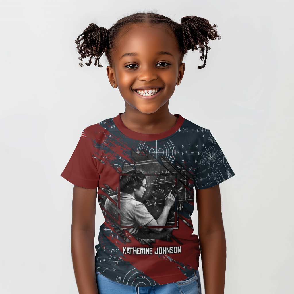 Katherine Johnson Kid T shirt with Chalkboard Math Scene, Verify the ...