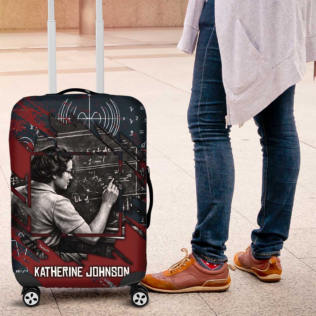 Katherine Johnson Luggage Cover with Chalkboard Math Scene, Verify the ...