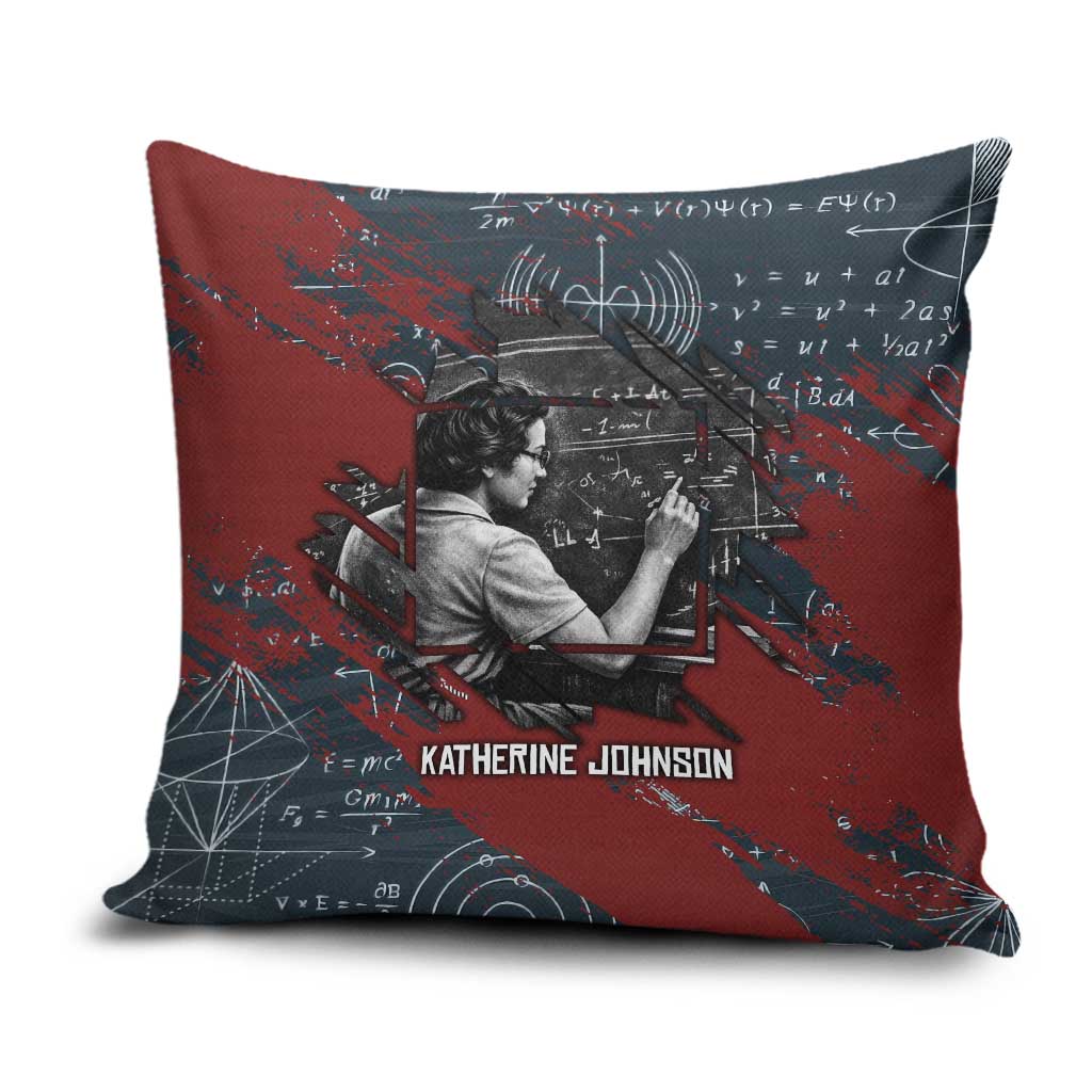 Katherine Johnson Pillow Cover with Chalkboard Math Scene, Verify the ...