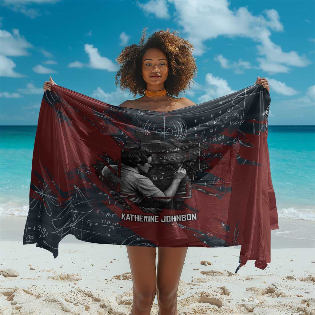 Katherine Johnson Sarong with Chalkboard Math Scene, Verify the Numbers ...