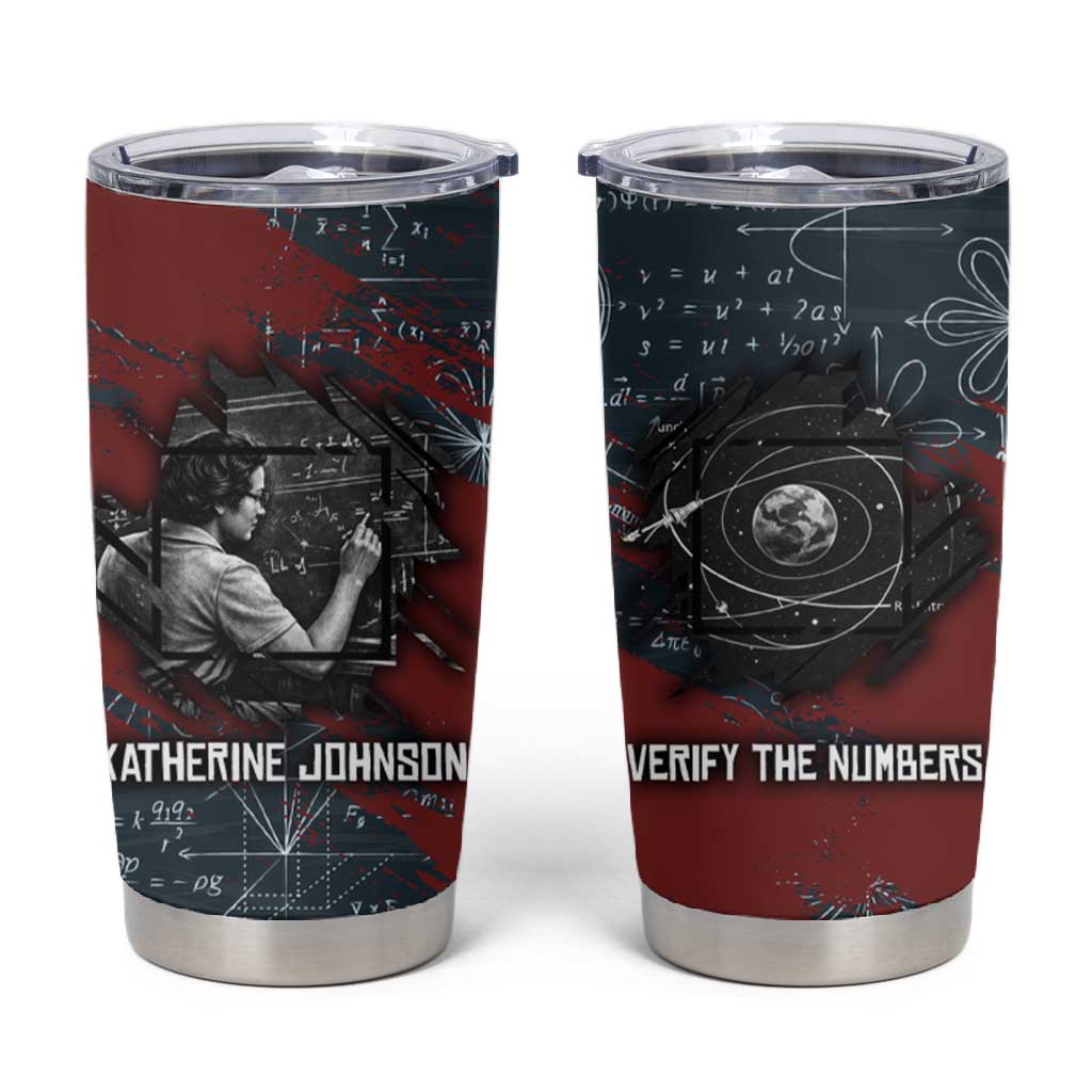 Katherine Johnson Tumbler Cup with Chalkboard Math Scene, Verify the ...