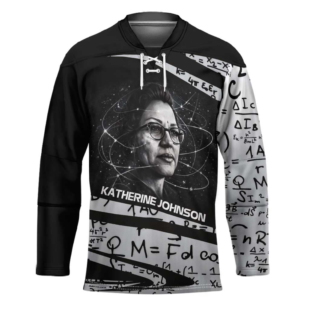 Katherine Johnson Hockey Jersey with Orbital Space Portrait, Historic ...