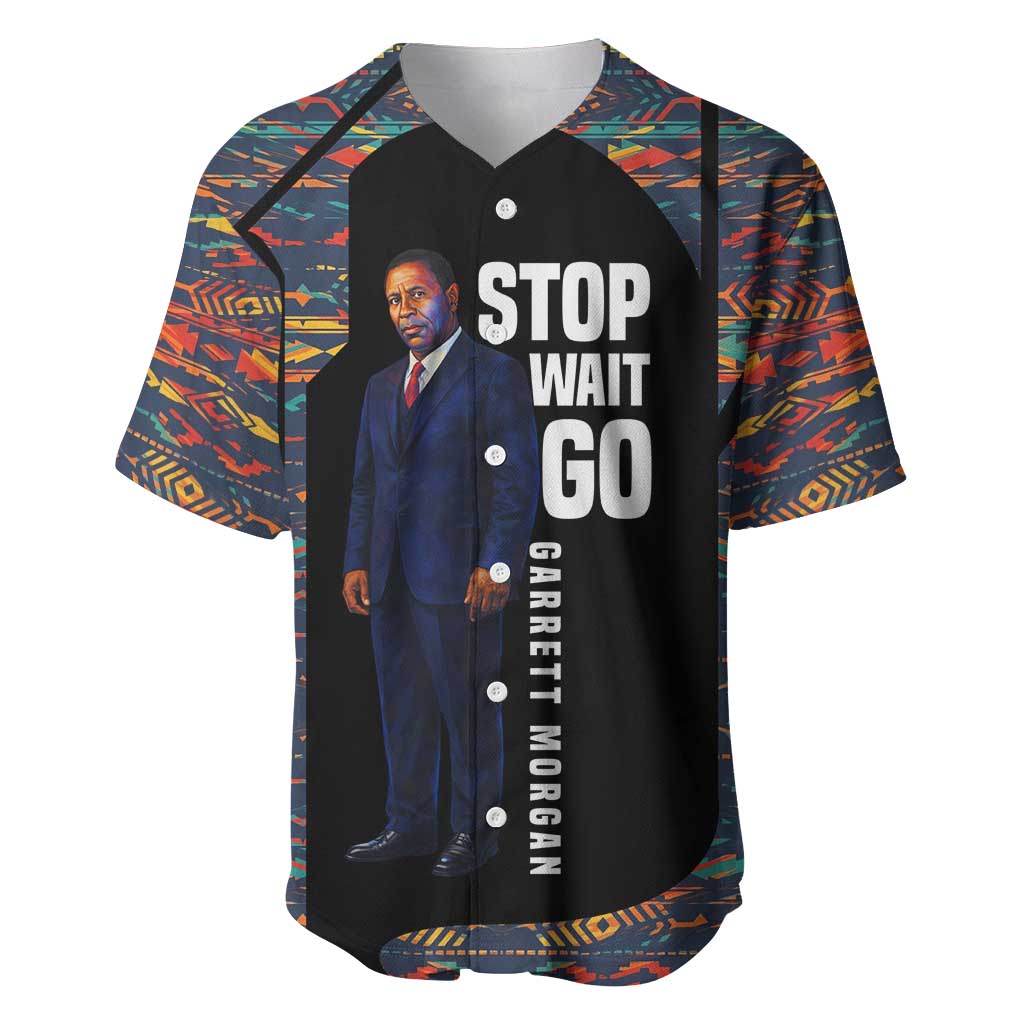 Garrett Morgan Baseball Jersey with Full Body Portrait, Stop Wait Go ...