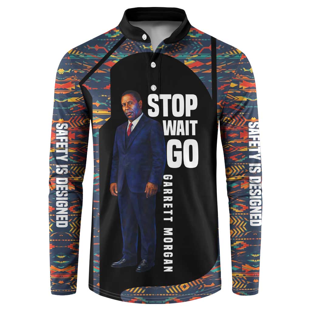 Garrett Morgan Button Sweatshirt with Full Body Portrait, Stop Wait Go ...