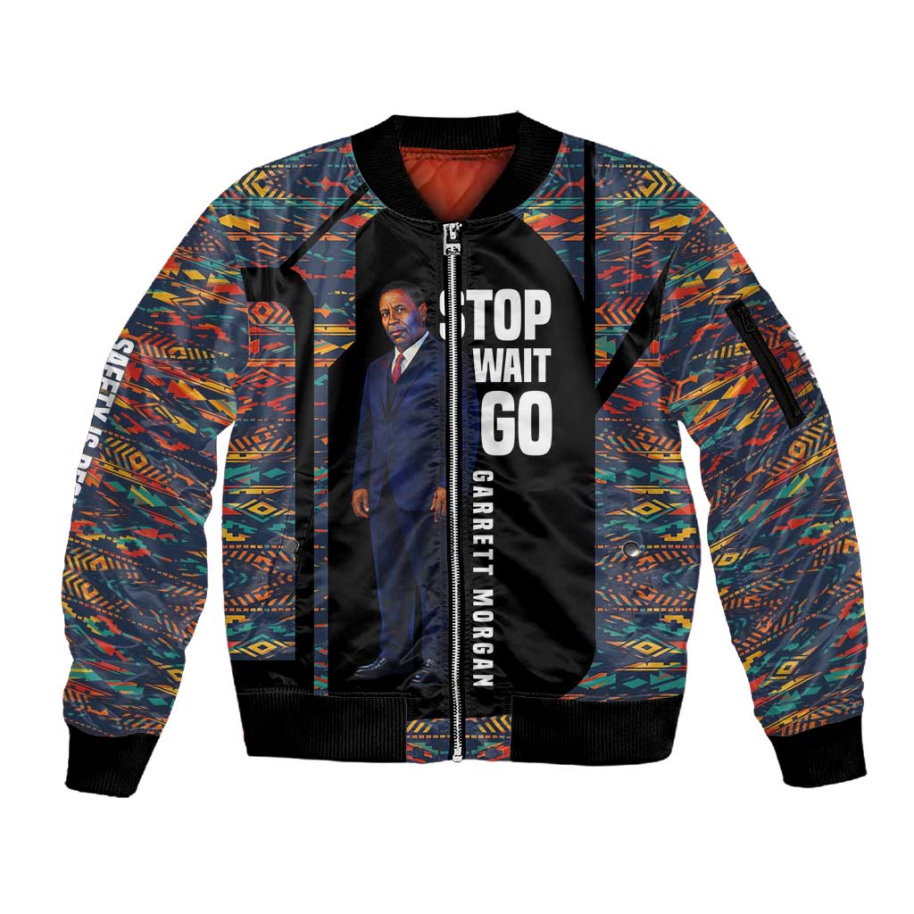 Garrett Morgan Sleeve Zip Bomber Jacket with Full Body Portrait, Stop ...