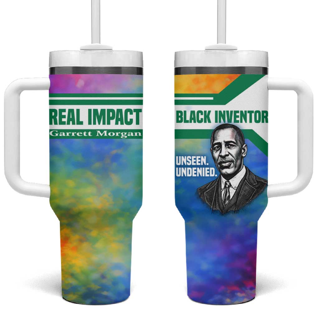 Garrett Morgan Tumbler With Handle with Real Impact Quote, Black ...