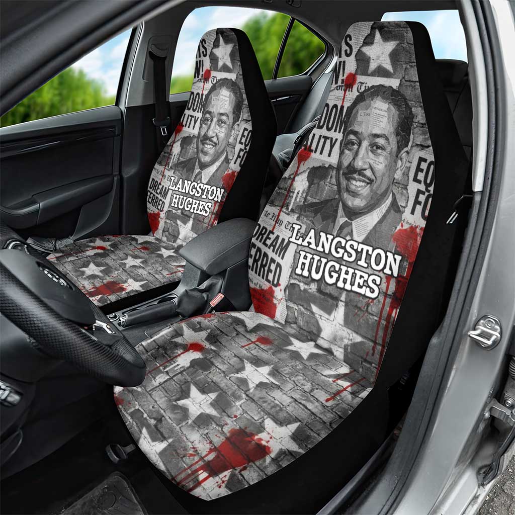 Langston Hughes Car Seat Cover Urban Brick Wall Design with Protest Art ...