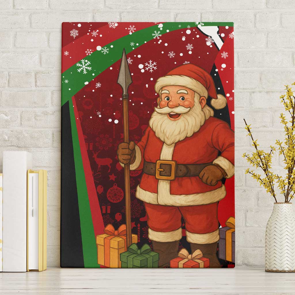Kenya Christmas Canvas Wall Art Santa Claus Spear and Red Green ...