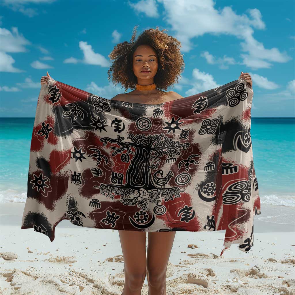 Adinkra Baobab Roots Sarong African Ancestral Spirit Design by African ...