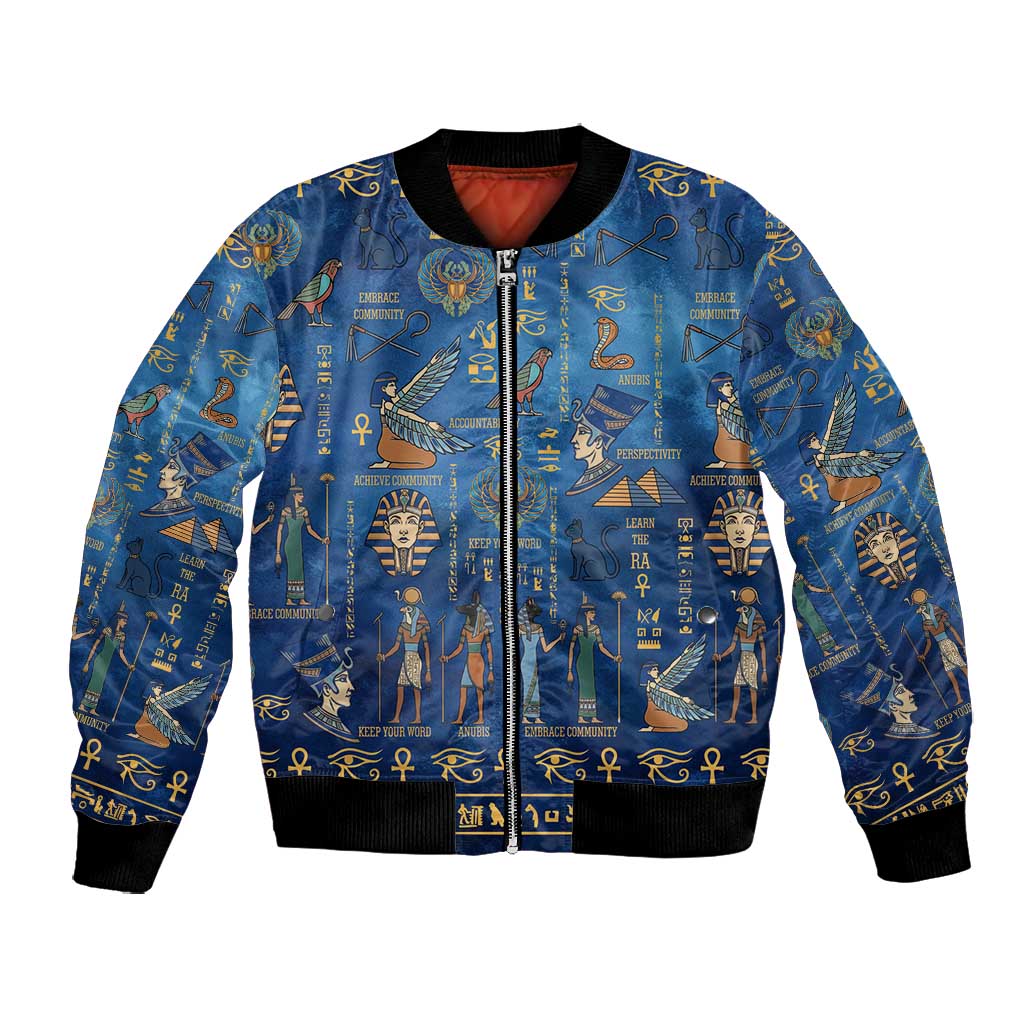 Ancient Egyptian Culture Bomber Jacket Pharaohs Anubis Kemet and ...