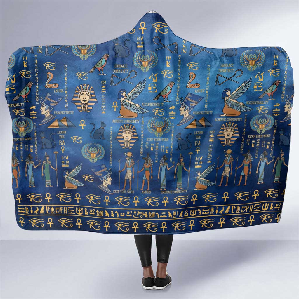 Ancient Egyptian Culture Hooded Blanket Pharaohs Anubis Kemet and ...