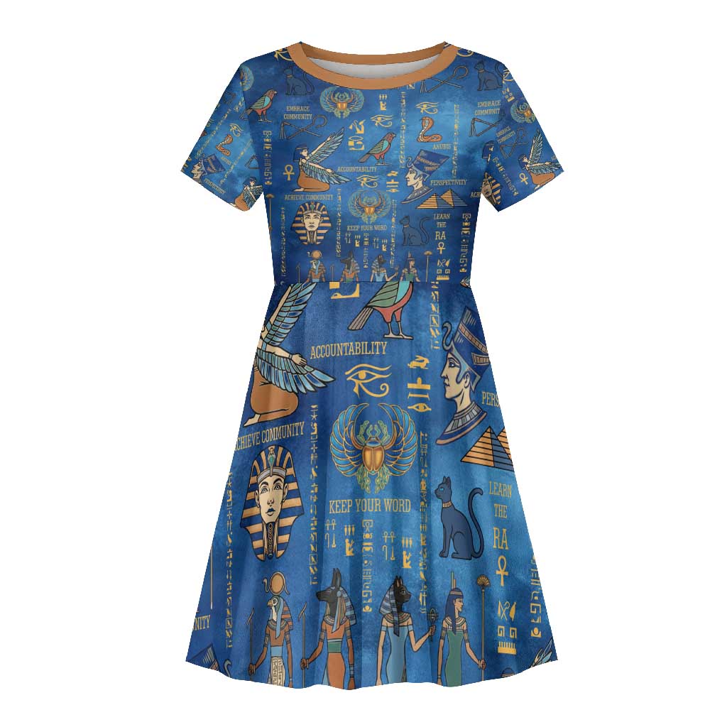 Ancient Egyptian Culture Kid Short Sleeve Dress Pharaohs Anubis Kemet ...