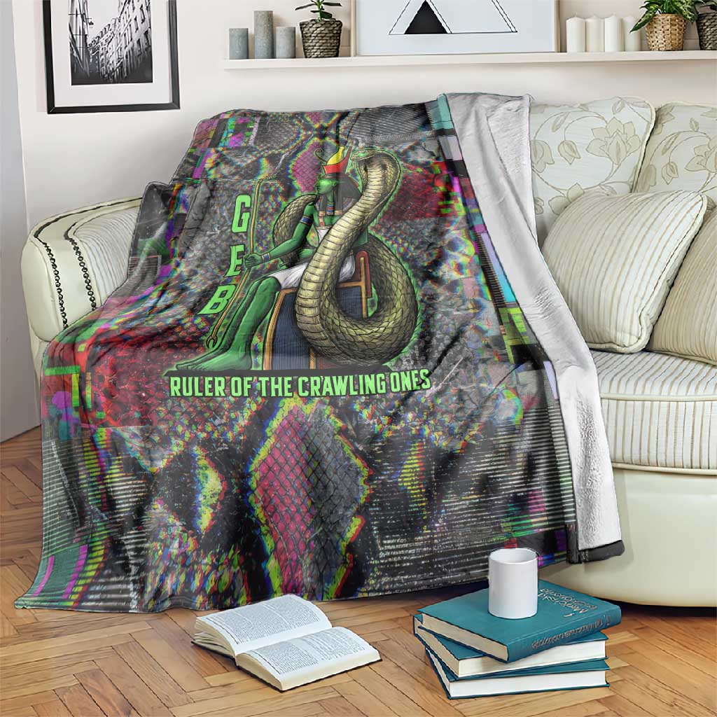 Geb Ancient Egyptian Blanket with Serpent Throne and Snake Skin Texture ...