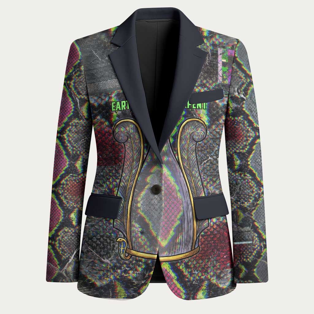 Geb Ancient Egyptian Blazer with Serpent Throne and Snake Skin Texture ...