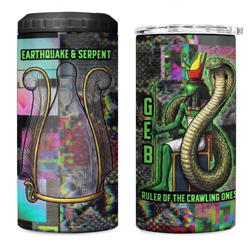 Geb Ancient Egyptian 4 in 1 Can Cooler Tumbler with Serpent Throne and ...
