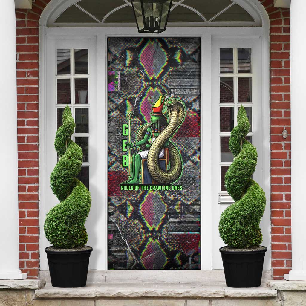 Geb Ancient Egyptian Door Cover with Serpent Throne and Snake Skin ...