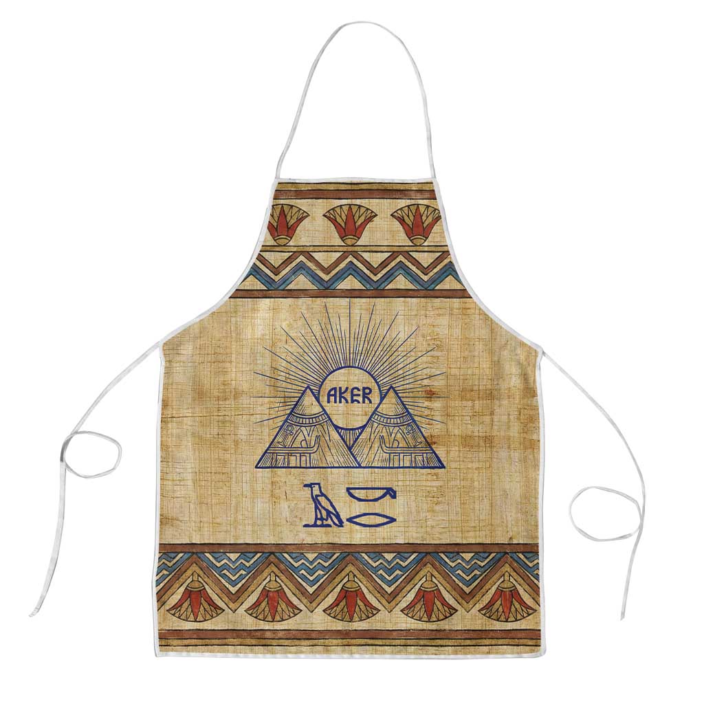 Aker Ancient Egyptian Apron with Hieroglyphic Pattern, Pyramid Symbol ...
