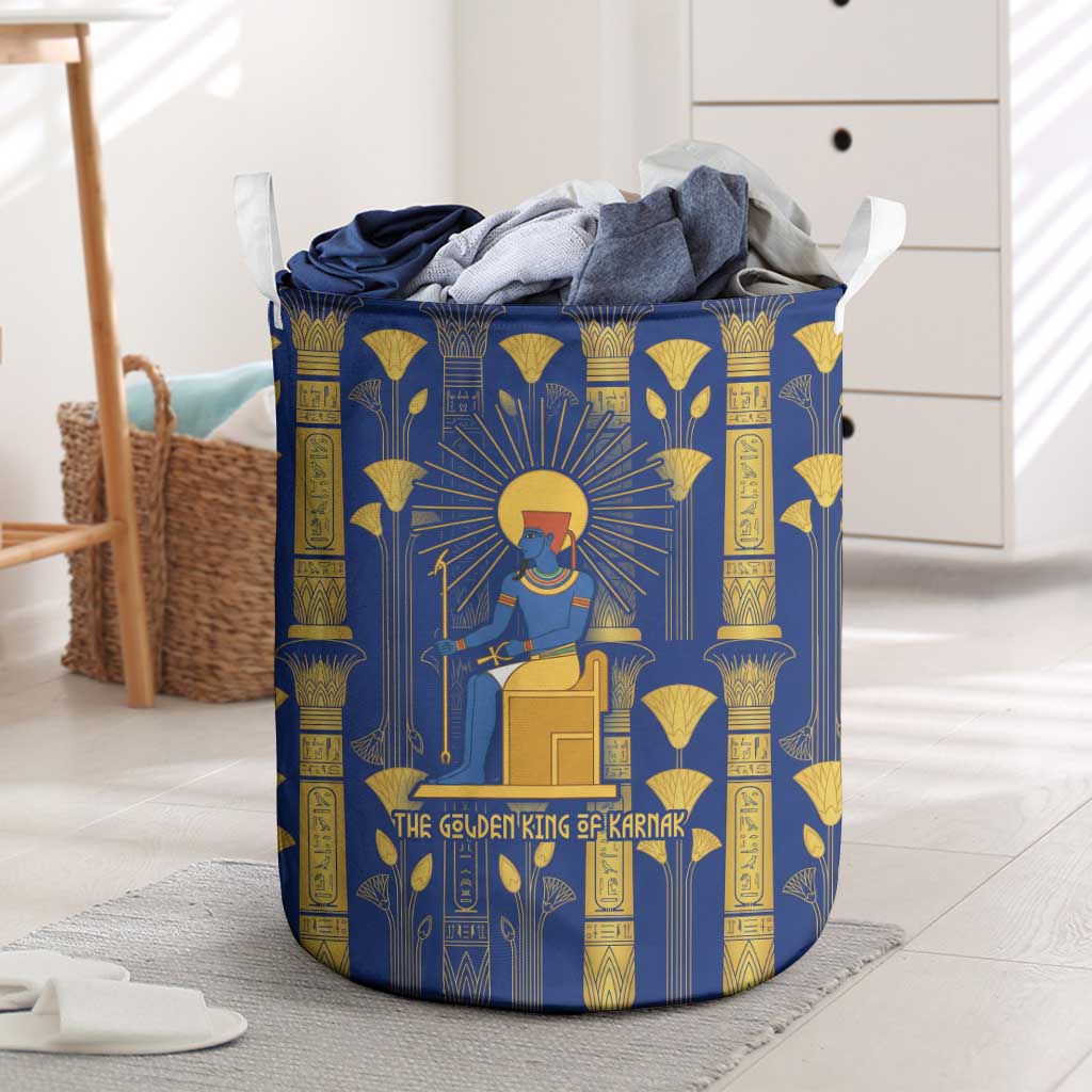 Amun Laundry Basket Ancient Egyptian Hieroglyphic, Pharaoh and Scarab ...