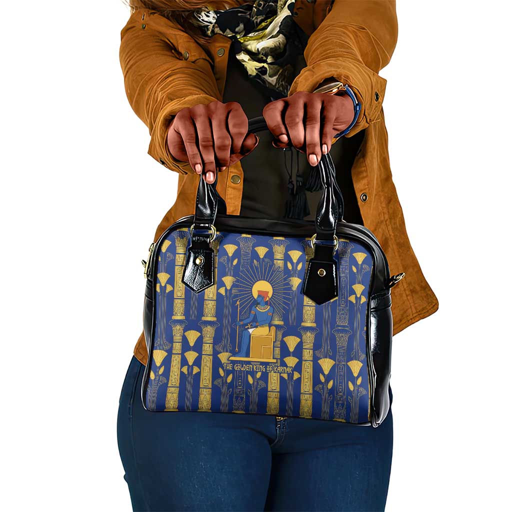 Amun Shoulder Handbag Ancient Egyptian Hieroglyphic, Pharaoh and Scarab ...