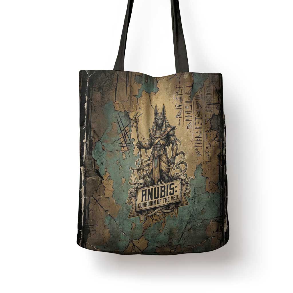 Anubis Tote Bag Ancient Egyptian Aged Papyrus, Scales of Justice, and ...
