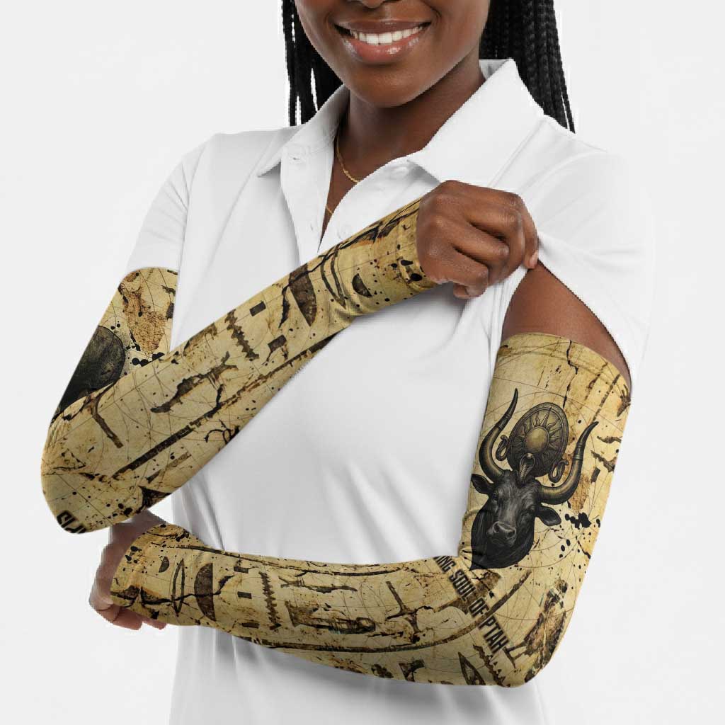 Apis Arm Sleeves Ancient Egyptian Papyrus Map, Egyptian Crown Bull ...