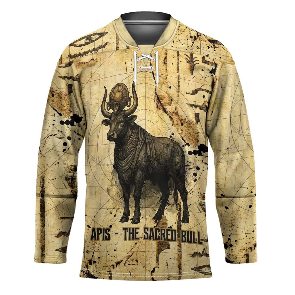 Apis Hockey Jersey Ancient Egyptian Papyrus Map, Egyptian Crown Bull ...