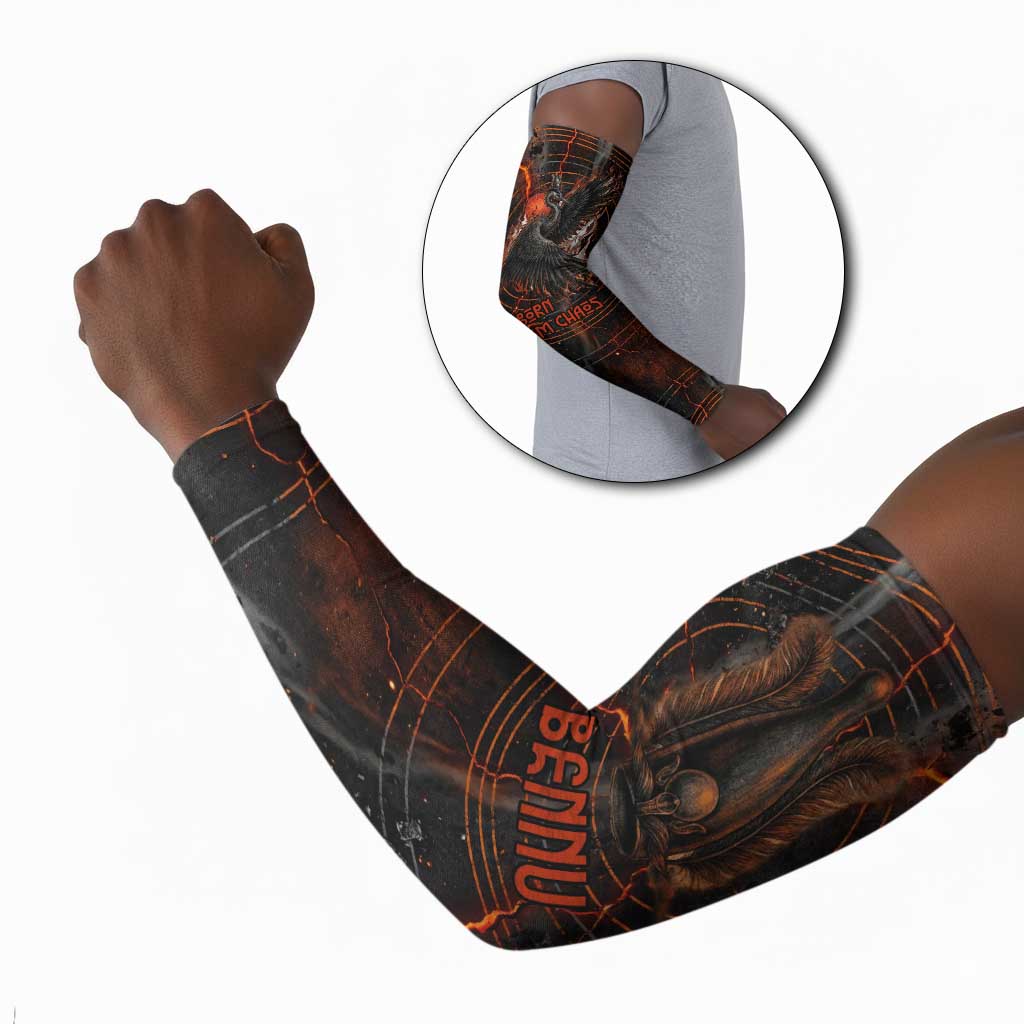 Bennu Arm Sleeves Ancient Egyptian Lava Crack Texture, Phoenix Firebird ...