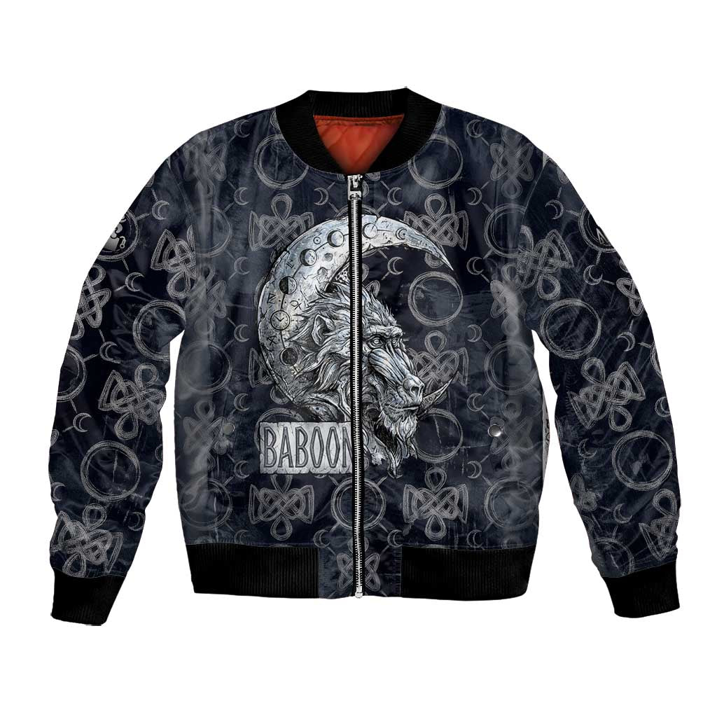 Khonsu Ancient Egyptian Bomber Jacket with Dark Celtic Knot Pattern ...