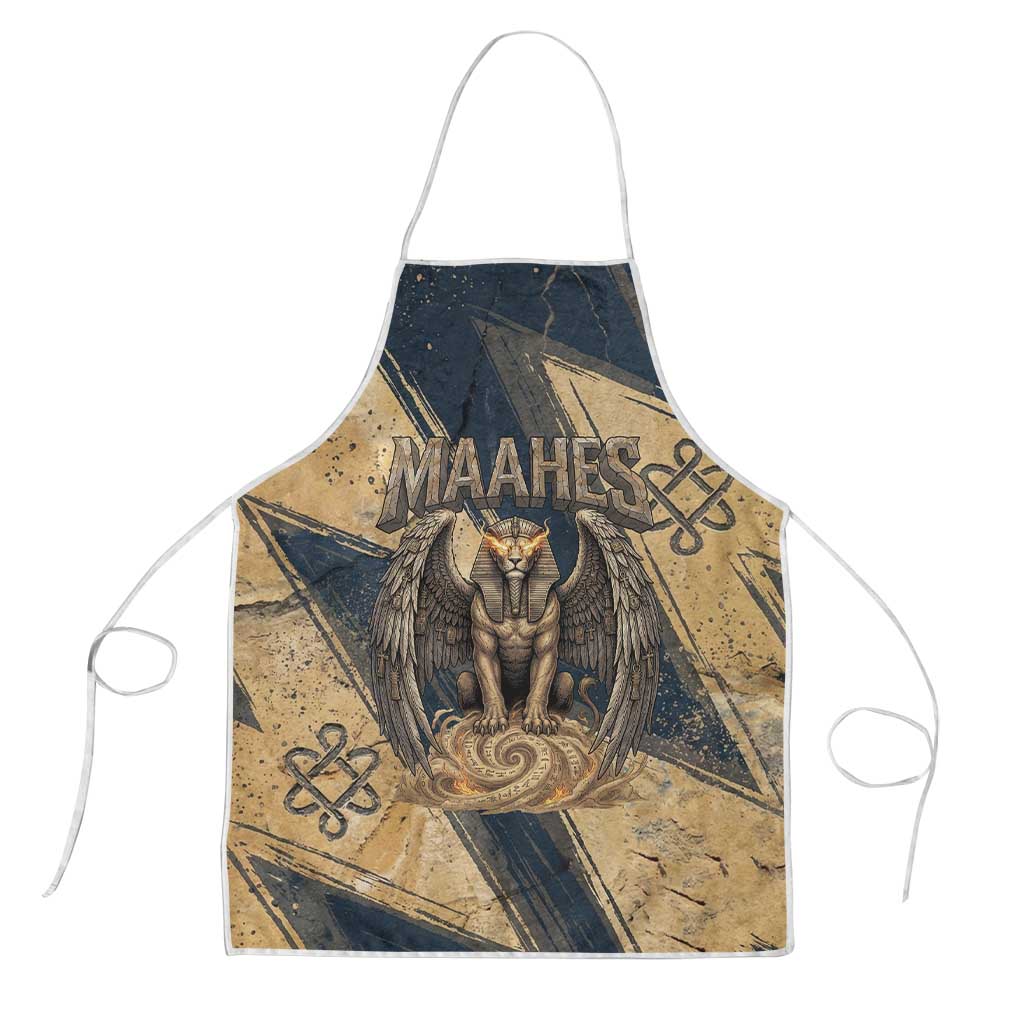 Maahes Ancient Egyptian Apron Geometric Pattern Winged Lion Deity, and ...
