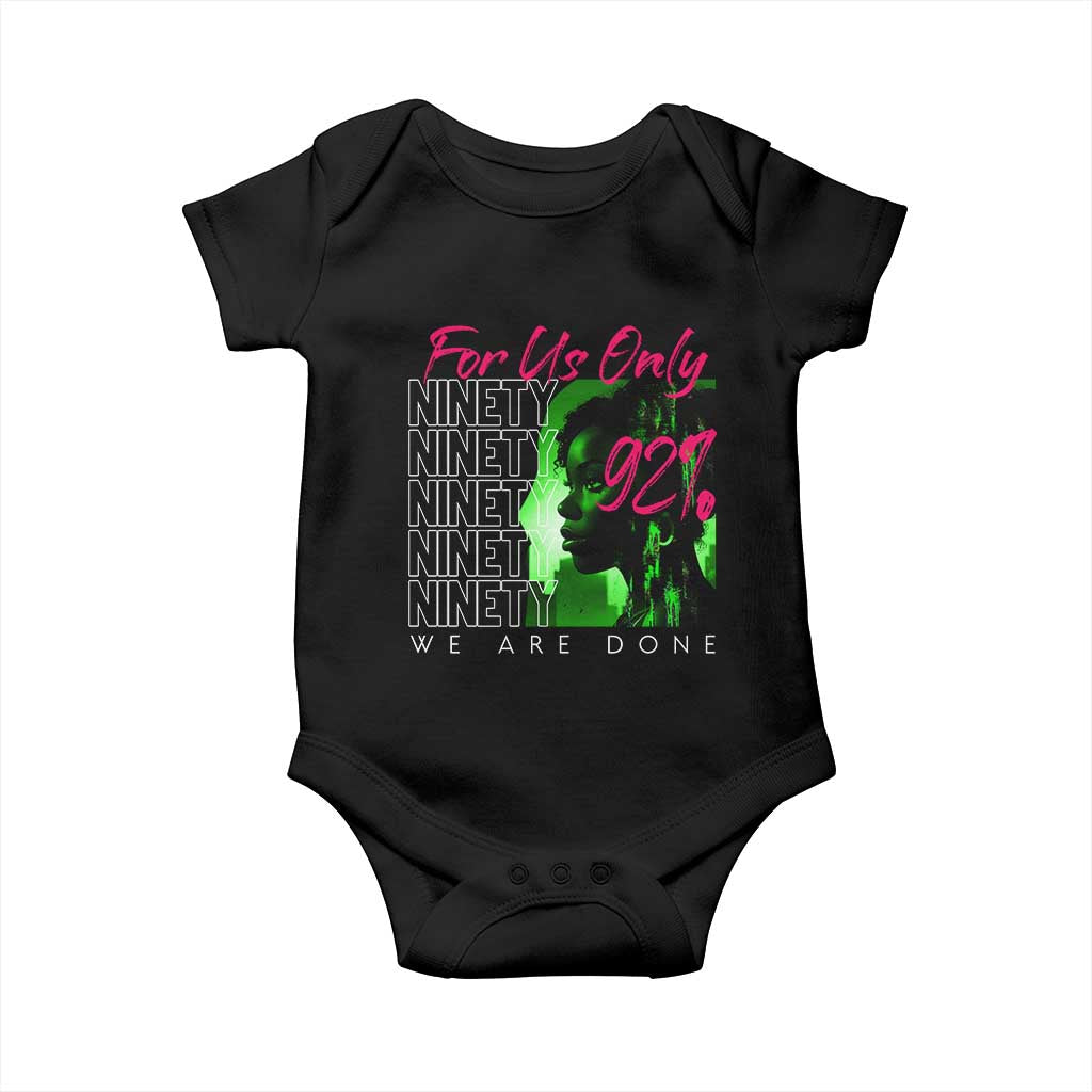 The 92% Black Women Power Baby Onesie For Us Only 92% We Are Done by ...