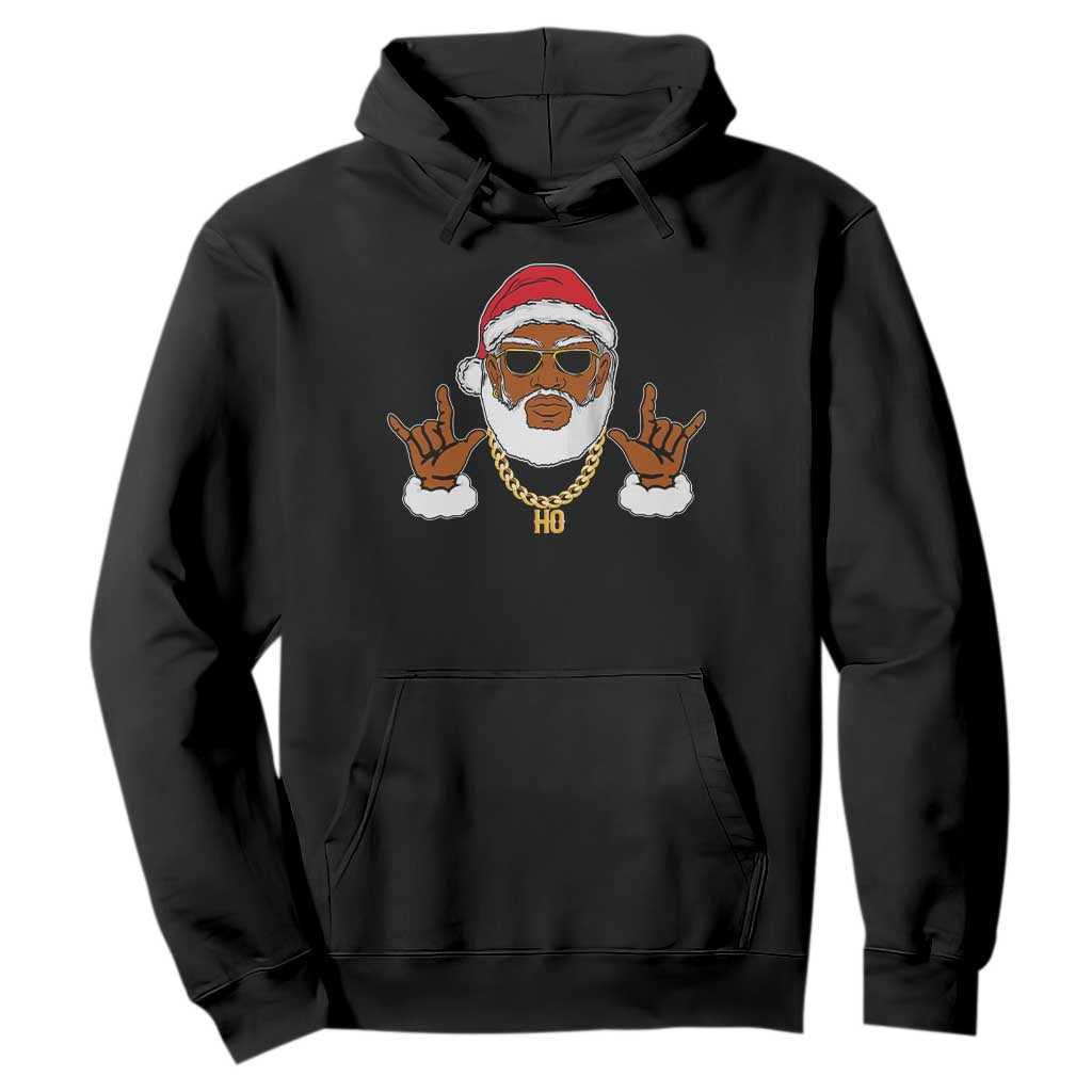 Funny Christmas Santa Hoodie Black Hip Hop Santa African American Santa ...