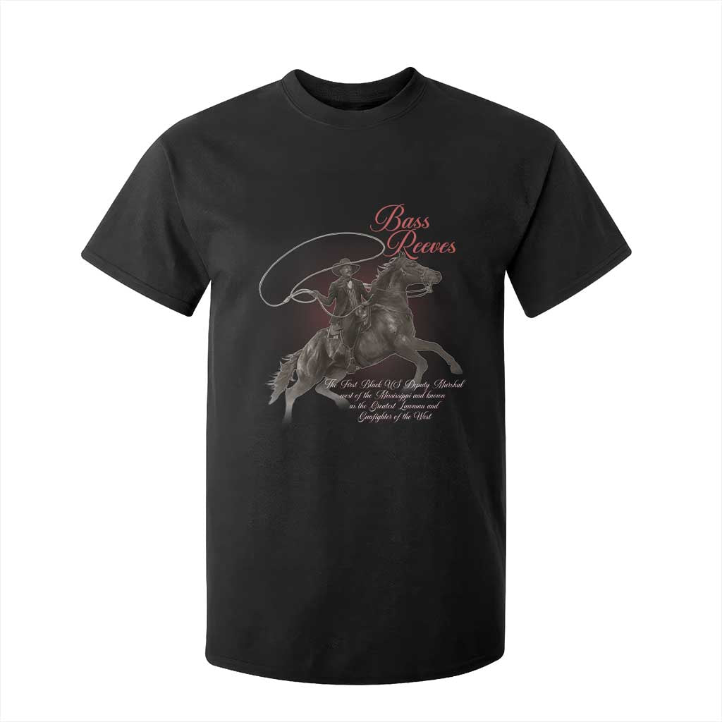 Bass Reeves T Shirt For Kid African American Cowboy Marshal Black ...